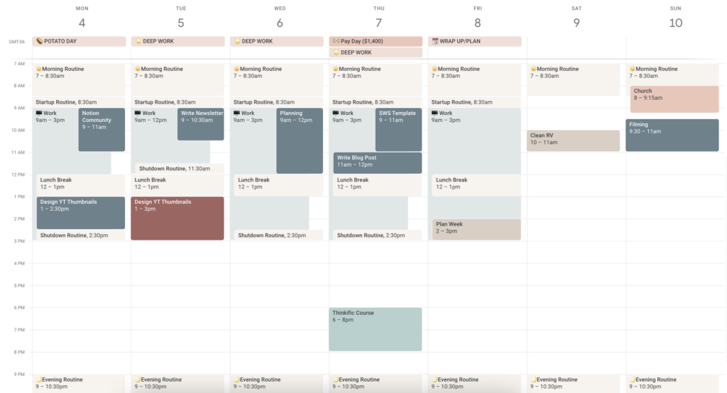 Time Blocking Google Calendar: Organize Your Entire Week